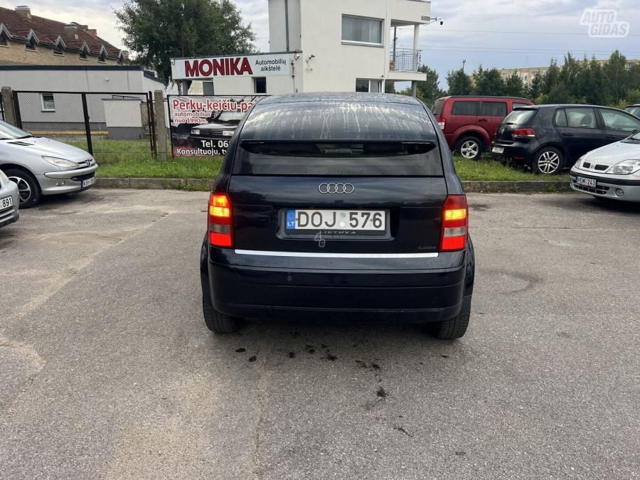 Blue Audi A2 2001 in Siauliai, with an engine capacity of 1.40 L and mileage of 0 thousand km for 1199 €, photo 6 on AUTOMOTO.COM.LV