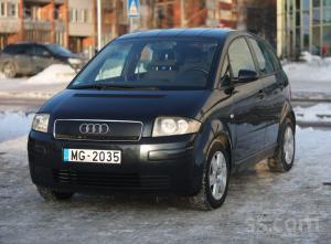 Blue Audi A2 2002 in Daugavpils, with an engine capacity of 1.60 L and mileage of 260 thousand km for 3100 €, photo  on AUTOMOTO.COM.LV