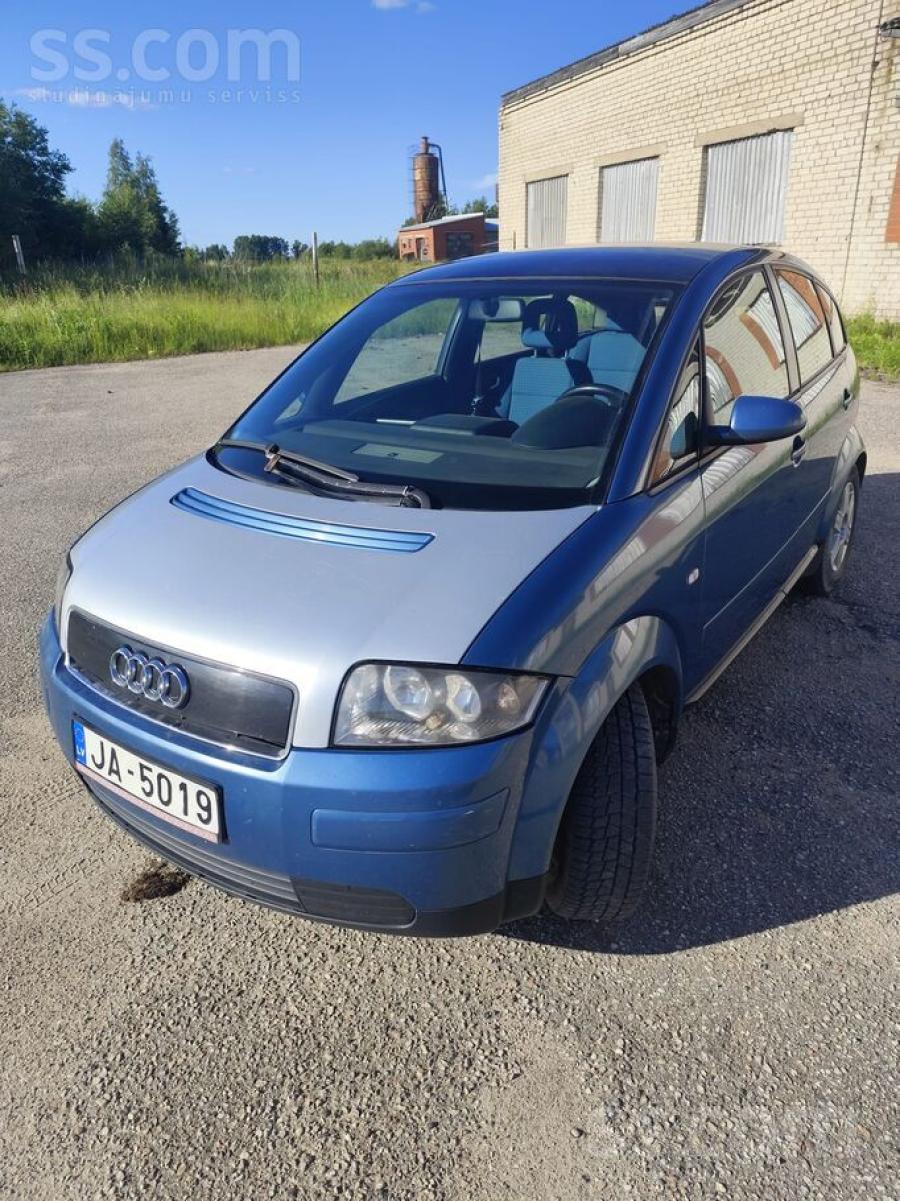 Blue Audi A2 2002 in Cesis, with an engine capacity of 1.40 L and mileage of 396 thousand km for 1700 €, photo 1 on AUTOMOTO.COM.LV