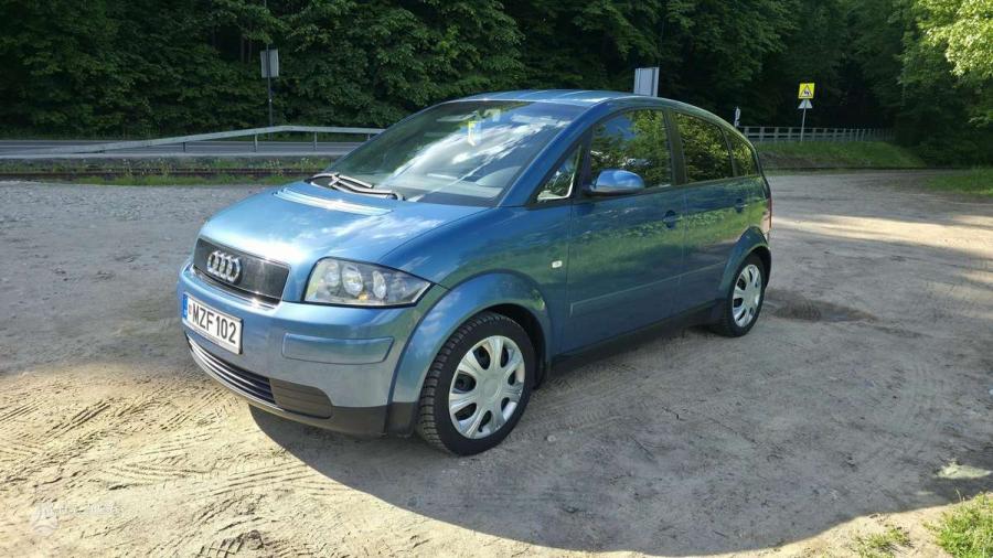 Zils Audi A2 2002 Kauņa, ar dzinēja tilpumu 1.39 L un nobraukumu 275 tūkst. km par 1600 €, foto 13 vietnē AUTOMOTO.COM.LV