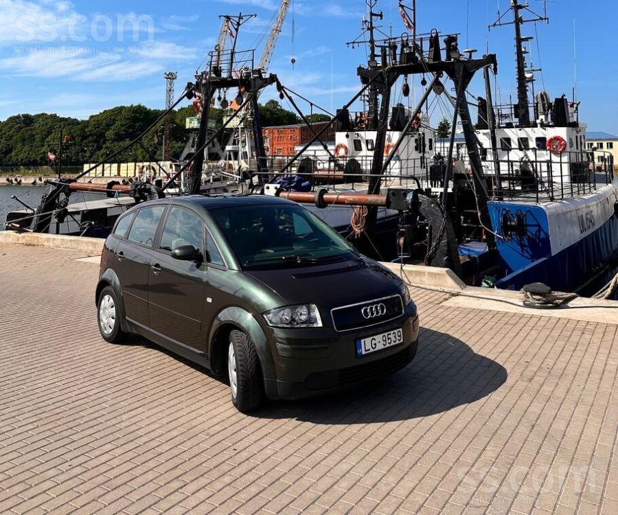 Zaļš Audi A2 2002 Liepāja, ar dzinēja tilpumu 1.40 L un nobraukumu 398 tūkst. km par 2650 €, foto 1 vietnē AUTOMOTO.COM.LV