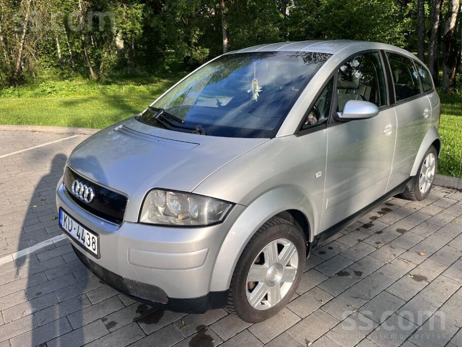 Pelēks Audi A2 2000 Gulbene, ar dzinēja tilpumu 1.40 L un nobraukumu 327 tūkst. km par 1400 €, foto 3 vietnē AUTOMOTO.COM.LV