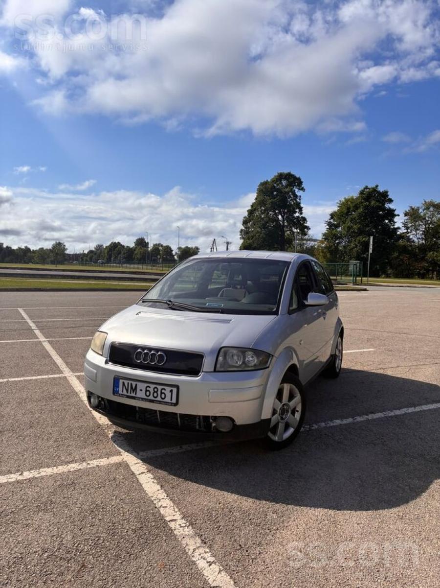 Grey Audi A2 2000 in Riga, with an engine capacity of 1.40 L and mileage of 0 thousand km for 1650 €, photo 1 on AUTOMOTO.COM.LV