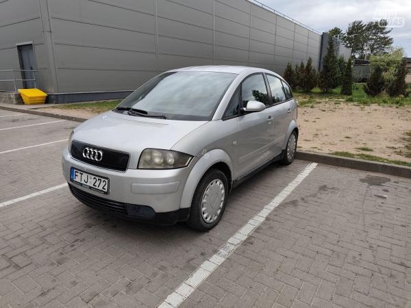 Grey Audi A2 2001 in Ignalina, with an engine capacity of 1.40 L and mileage of 328 thousand km for 1450 €, photo 1 on AUTOMOTO.COM.LV