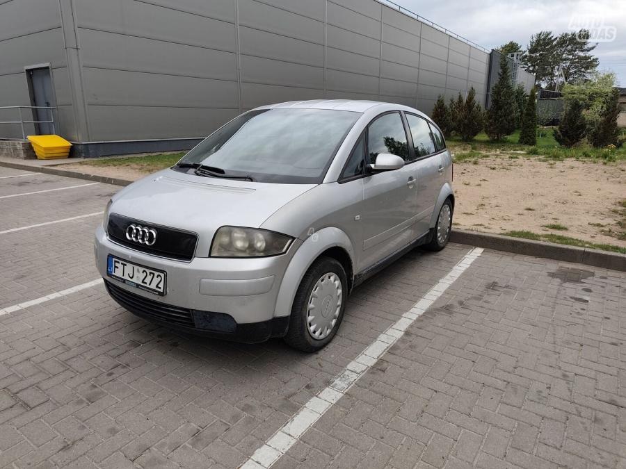 Grey Audi A2 2001 in Ignalina, with an engine capacity of 1.40 L and mileage of 328 thousand km for 1450 €, photo 1 on AUTOMOTO.COM.LV