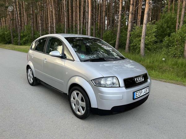 Grey Audi A2 2001 in Klaipeda, with an engine capacity of 1.40 L and mileage of 257 thousand km for 1950 €, photo 1 on AUTOMOTO.COM.LV