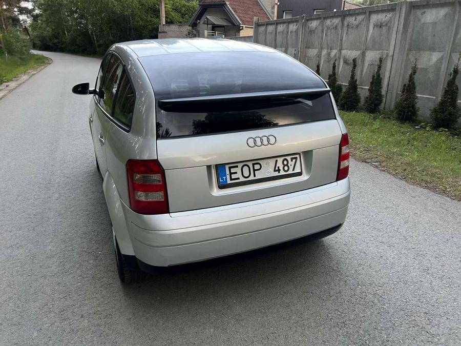 Grey Audi A2 2001 in Klaipeda, with an engine capacity of 1.40 L and mileage of 257 thousand km for 1950 €, photo 5 on AUTOMOTO.COM.LV