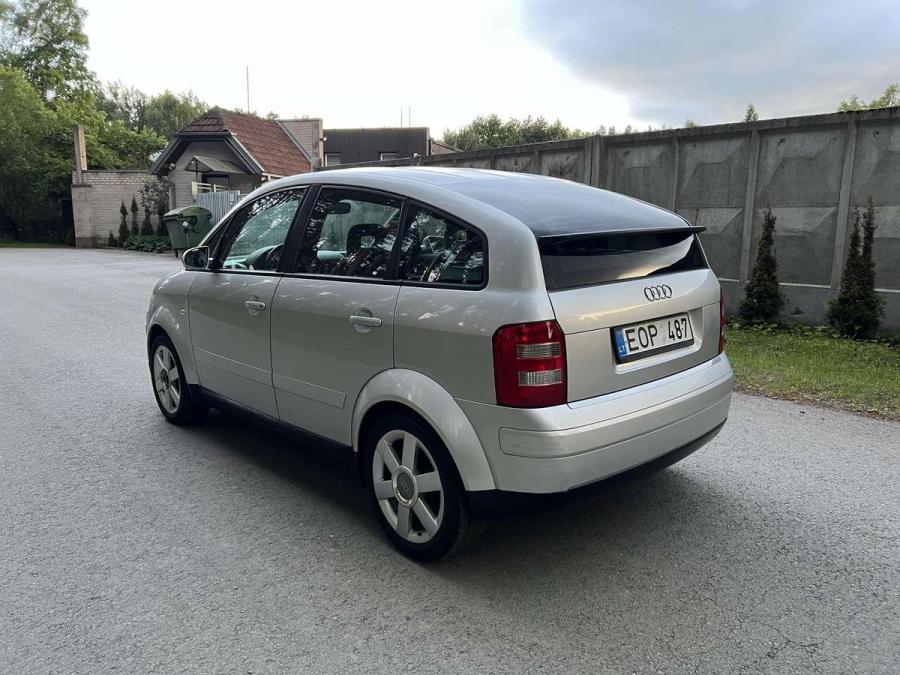 Grey Audi A2 2001 in Klaipeda, with an engine capacity of 1.40 L and mileage of 257 thousand km for 1950 €, photo 7 on AUTOMOTO.COM.LV