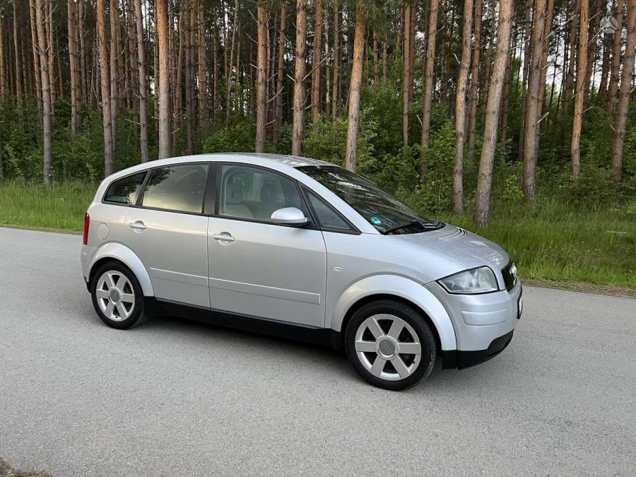 Grey Audi A2 2001 in Klaipeda, with an engine capacity of 1.40 L and mileage of 257 thousand km for 1950 €, photo 8 on AUTOMOTO.COM.LV
