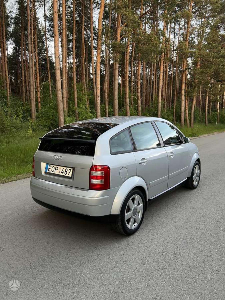 Grey Audi A2 2001 in Klaipeda, with an engine capacity of 1.40 L and mileage of 257 thousand km for 1950 €, photo 16 on AUTOMOTO.COM.LV