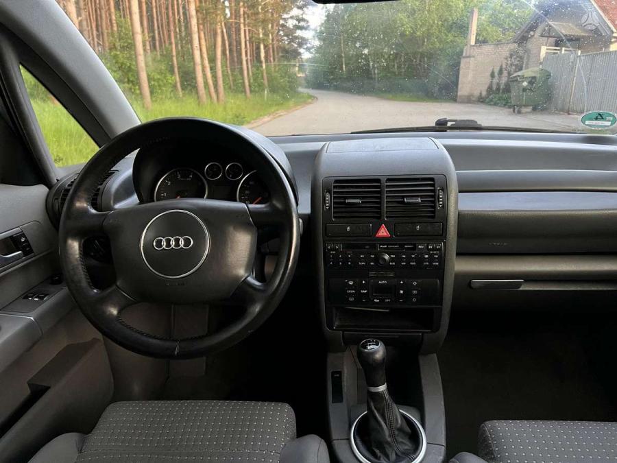 Grey Audi A2 2001 in Klaipeda, with an engine capacity of 1.40 L and mileage of 257 thousand km for 1950 €, photo 19 on AUTOMOTO.COM.LV