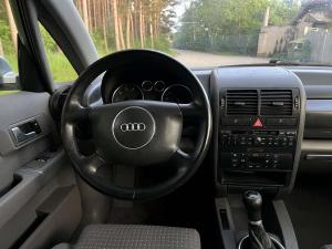 Grey Audi A2 2001 in Klaipeda, with an engine capacity of 1.40 L and mileage of 257 thousand km for 1950 €, photo 24 on AUTOMOTO.COM.LV