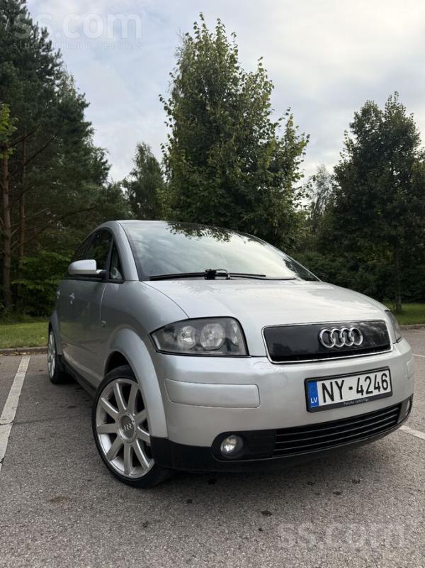 Grey Audi A2 2001 in Liepaja, with an engine capacity of 1.40 L and mileage of 258 thousand km for 2500 €, photo 1 on AUTOMOTO.COM.LV