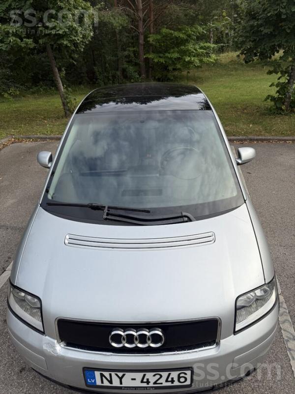 Grey Audi A2 2001 in Liepaja, with an engine capacity of 1.40 L and mileage of 258 thousand km for 2500 €, photo 3 on AUTOMOTO.COM.LV