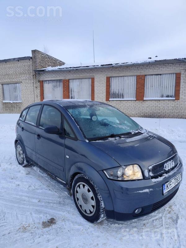 Grey Audi A2 2002 in Cesis, with an engine capacity of 1.40 L and mileage of 259 thousand km for 2300 €, photo 2 on AUTOMOTO.COM.LV