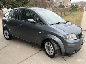 Pelēks Audi A2 2002 Kauņa, ar dzinēja tilpumu 1.40 L un nobraukumu 316 tūkst. km par 1350 €, foto 3 vietnē AUTOMOTO.COM.LV