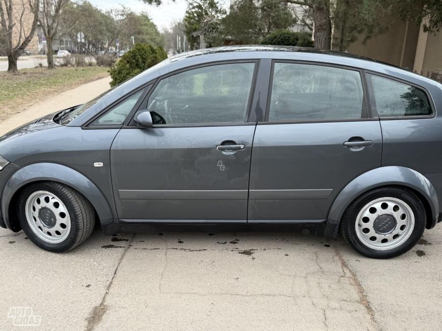 Pelēks Audi A2 2002 Kauņa, ar dzinēja tilpumu 1.40 L un nobraukumu 316 tūkst. km par 1350 €, foto 8 vietnē AUTOMOTO.COM.LV