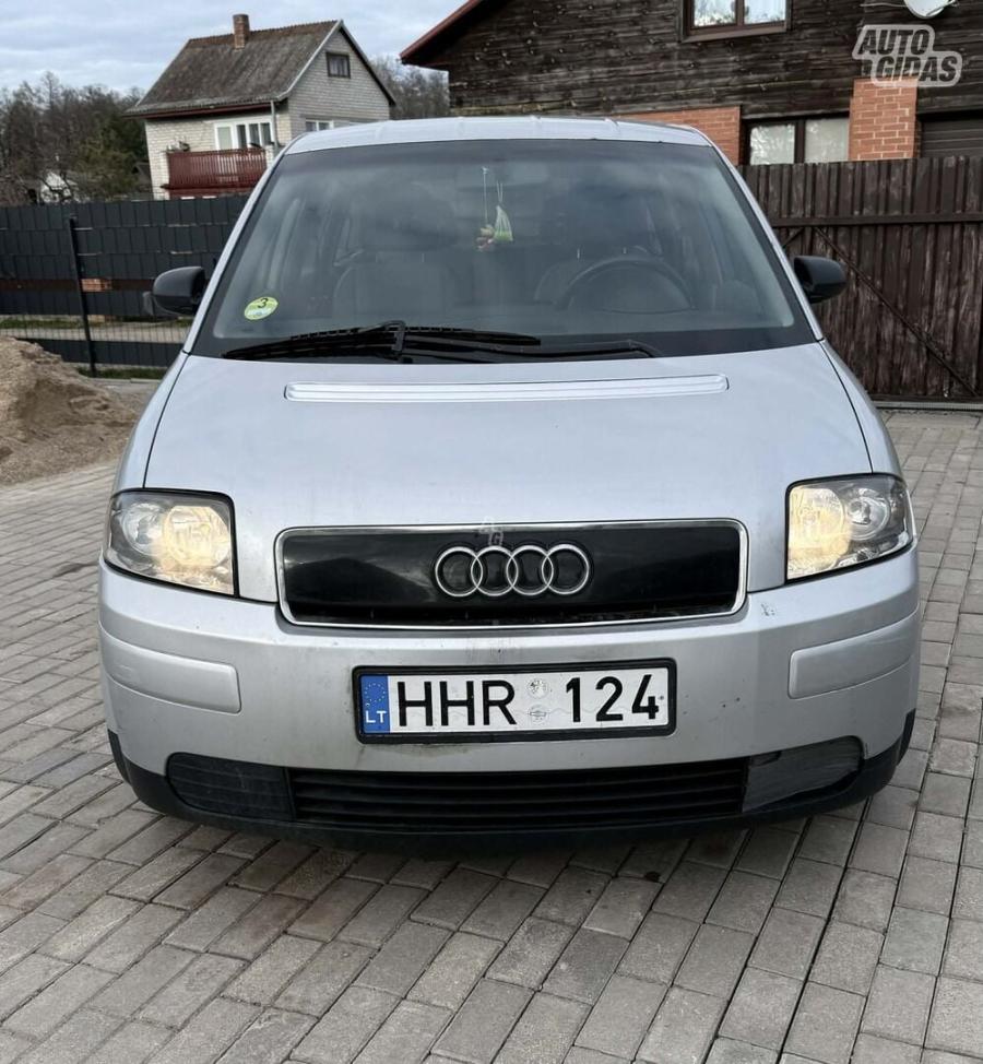 Grey Audi A2 2002 in Kaunas, with an engine capacity of 1.40 L and mileage of 322 thousand km for 1260 €, photo 1 on AUTOMOTO.COM.LV
