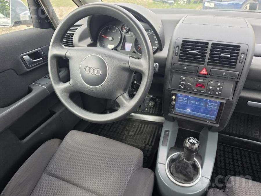 Grey Audi A2 2002 in Rezekne, with an engine capacity of 1.40 L and mileage of 0 thousand km for 2550 €, photo 13 on AUTOMOTO.COM.LV