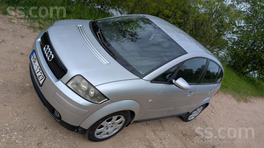 Pelēks Audi A2 2002 Rīga, ar dzinēja tilpumu 1.40 L un nobraukumu 269 tūkst. km par 2499 €, foto 3 vietnē AUTOMOTO.COM.LV