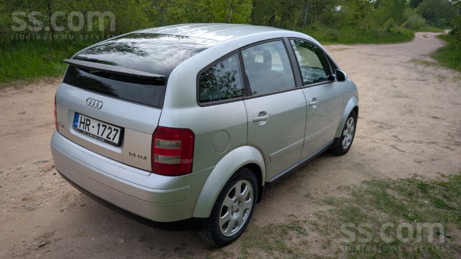 Pelēks Audi A2 2002 Rīga, ar dzinēja tilpumu 1.40 L un nobraukumu 269 tūkst. km par 2499 €, foto 7 vietnē AUTOMOTO.COM.LV