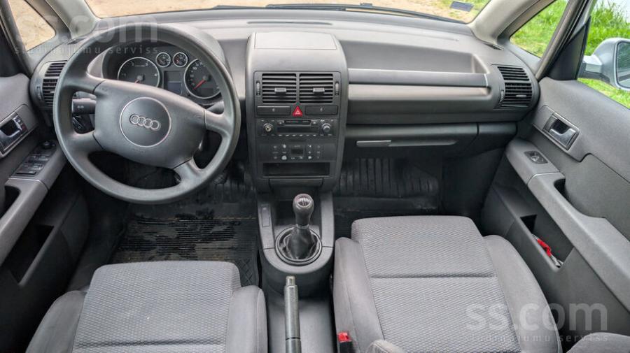 Pelēks Audi A2 2002 Rīga, ar dzinēja tilpumu 1.40 L un nobraukumu 269 tūkst. km par 2499 €, foto 14 vietnē AUTOMOTO.COM.LV