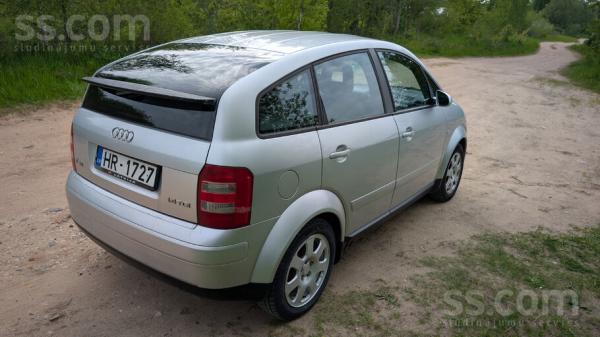 Grey Audi A2 2002 in Riga, with an engine capacity of 1.40 L and mileage of 269 thousand km for 2499 €, photo 7 on AUTOMOTO.COM.LV