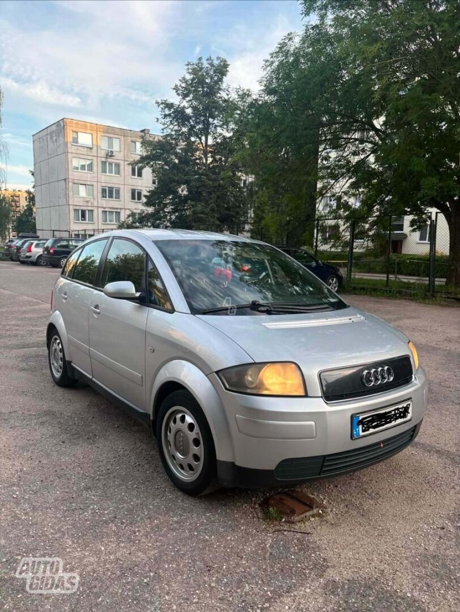Grey Audi A2 2003 in Alytus, with an engine capacity of 1.40 L and mileage of 330 thousand km for 820 €, photo 1 on AUTOMOTO.COM.LV