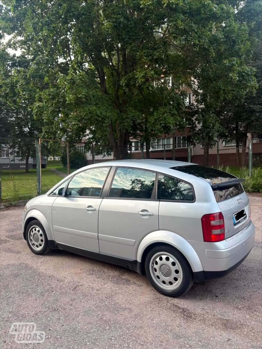 Grey Audi A2 2003 in Alytus, with an engine capacity of 1.40 L and mileage of 330 thousand km for 820 €, photo 5 on AUTOMOTO.COM.LV