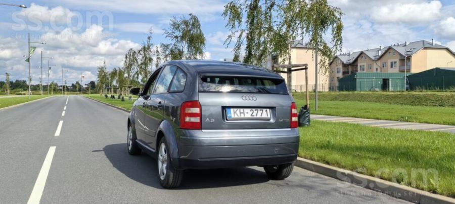 Pelēks Audi A2 2004 Rīga, ar dzinēja tilpumu 1.40 L un nobraukumu 296 tūkst. km par 2200 €, foto 8 vietnē AUTOMOTO.COM.LV