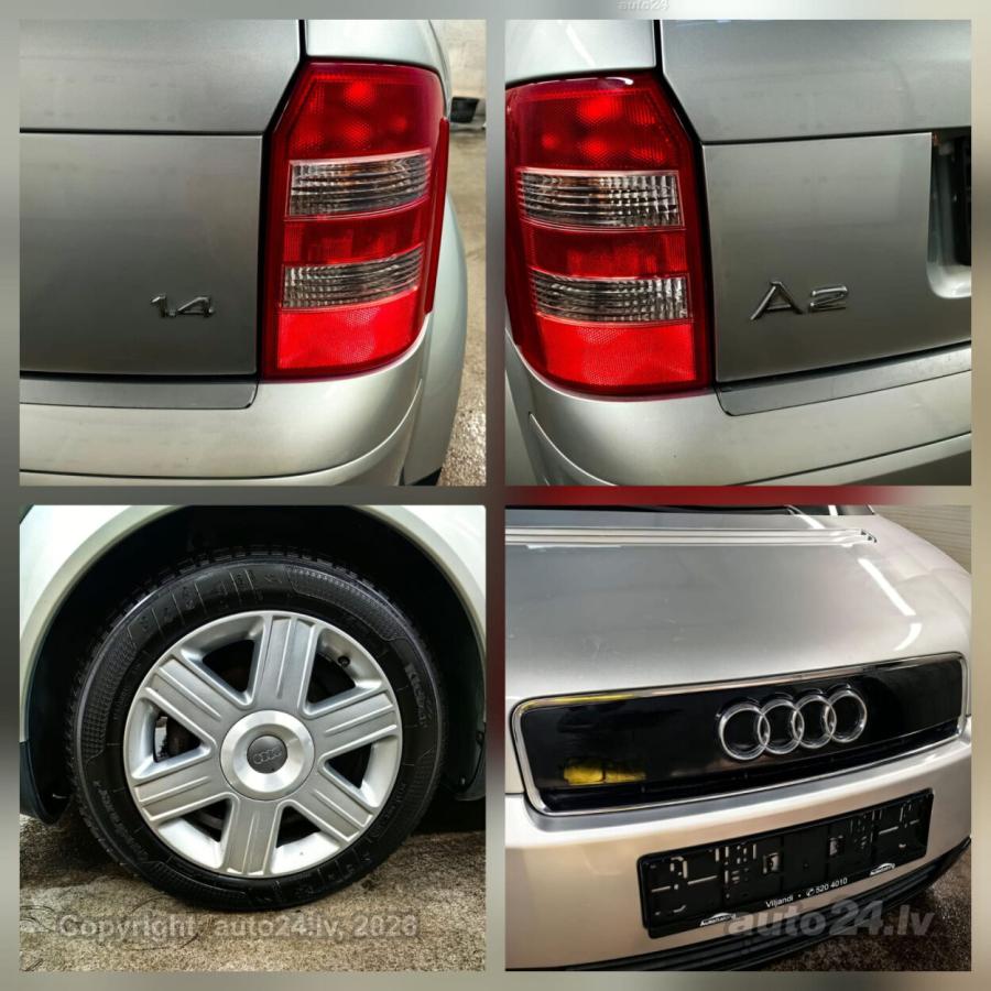 Grey Audi A2 2001 in Viljandi, with an engine capacity of 1.40 L and mileage of 106 thousand km for 3190 €, photo 12 on AUTOMOTO.COM.LV