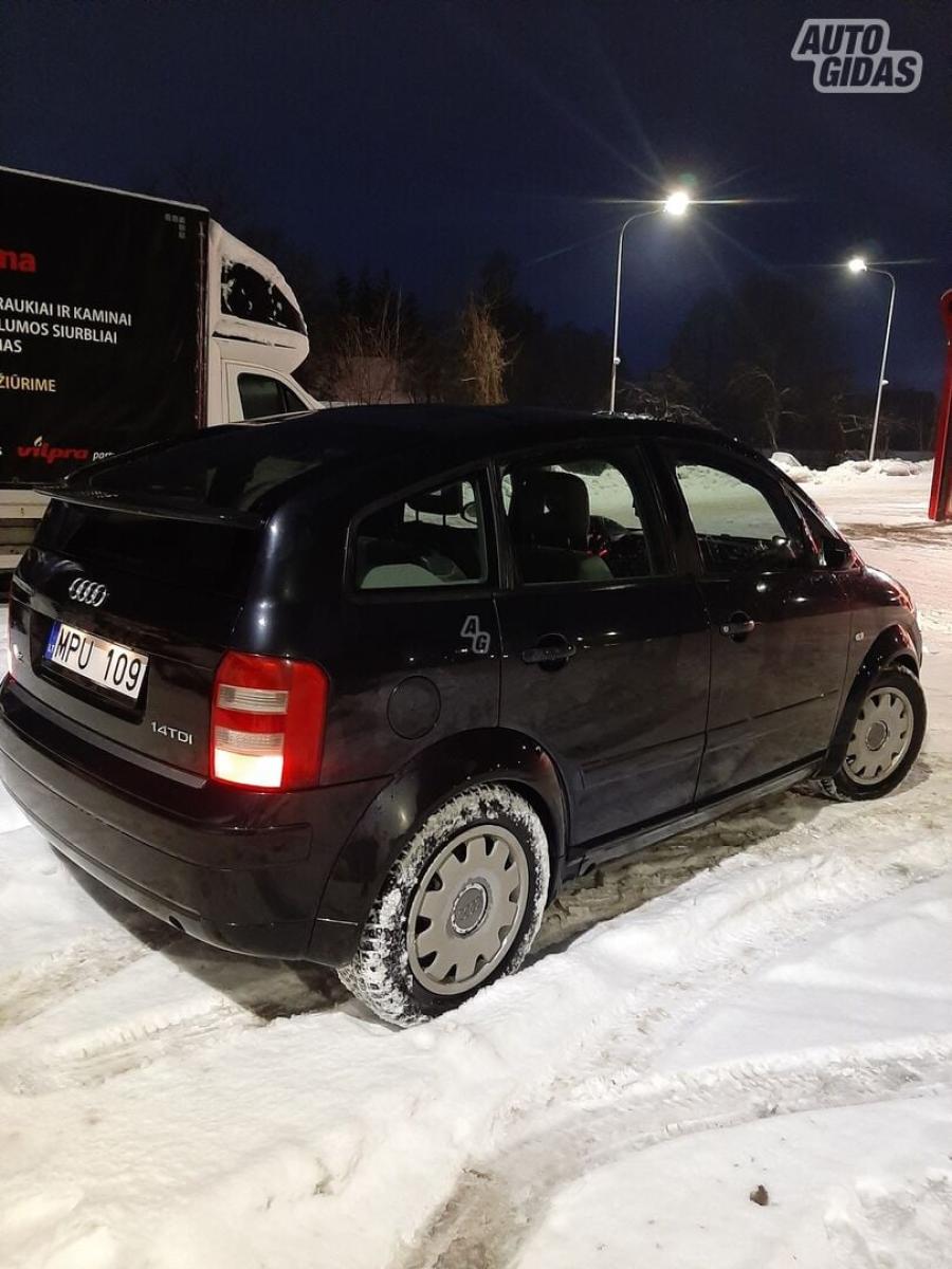 Audi A2 2001 in Birzai, with an engine capacity of 1.40 L and mileage of 320 thousand km for 1250 €, photo 13 on AUTOMOTO.COM.LV