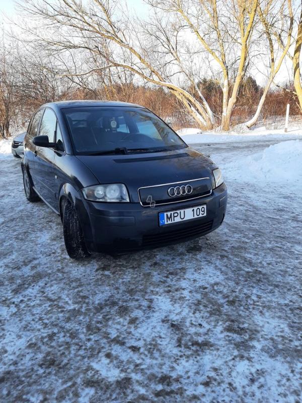 Audi A2 2001 in Birzai, with an engine capacity of 1.40 L and mileage of 341 thousand km for 1200 €, photo 10 on AUTOMOTO.COM.LV