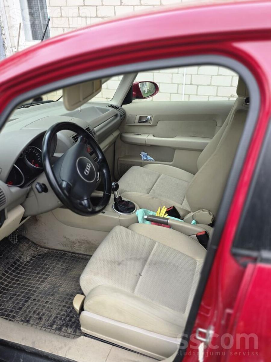 Sarkans Audi A2 2003 Valmiera, ar dzinēja tilpumu 1.40 L un nobraukumu 299 tūkst. km par 1450 €, foto 6 vietnē AUTOMOTO.COM.LV