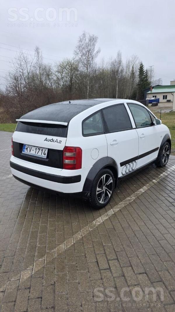 White Audi A2 2001 in Talsi, with an engine capacity of 1.40 L and mileage of 299 thousand km for 1750 €, photo 4 on AUTOMOTO.COM.LV