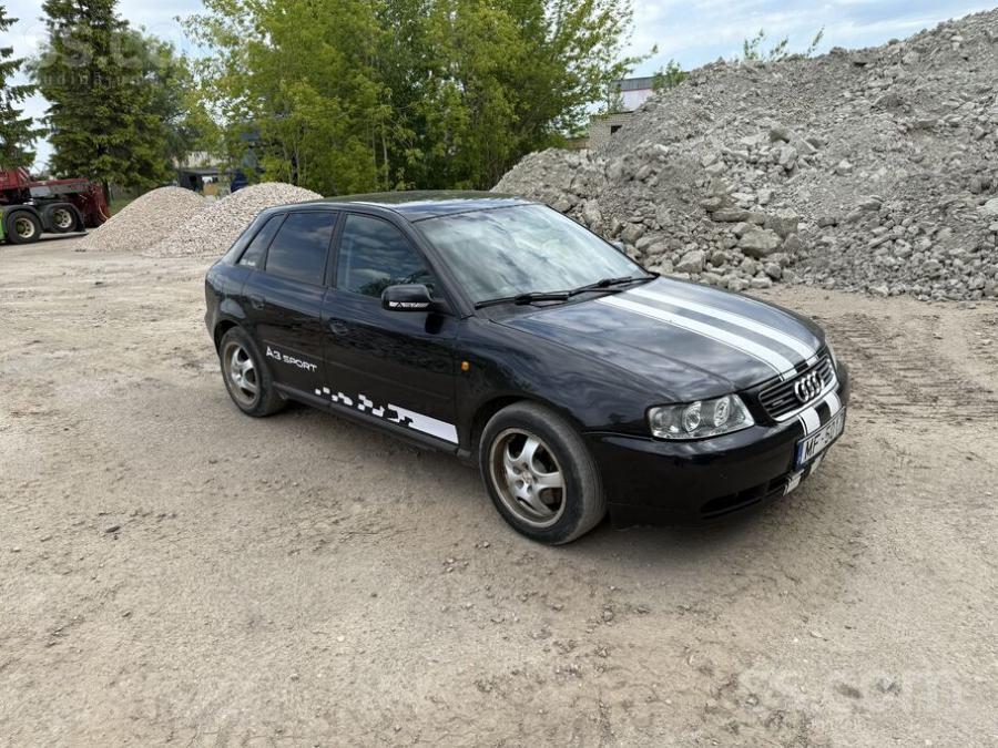 Black Audi A3 2002 in Jelgava, with an engine capacity of 1.90 L and mileage of 385 thousand km for 2300 €, photo 1 on AUTOMOTO.COM.LV