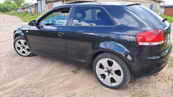 Black Audi A3 2004 in Daugavpils, with an engine capacity of 1.90 L and mileage of 276 thousand km for 1350 €, photo 7 on AUTOMOTO.COM.LV