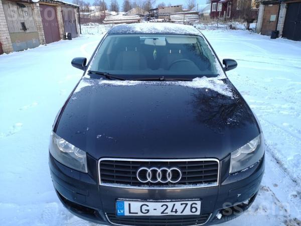 Black Audi A3 2004 in Riga, with an engine capacity of 1.60 L and mileage of 427 thousand km for 1400 €, photo 1 on AUTOMOTO.COM.LV