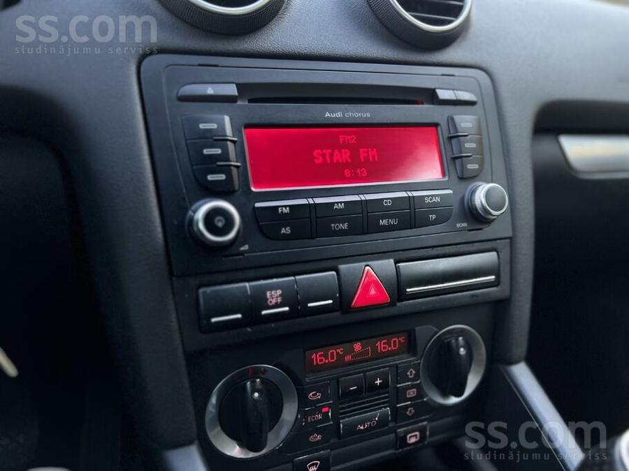 Черный Ауди А3 2004 в Рига, объемом двигателя 2.00 л и пробегом 277 тыс. км за 1500 €, фото 11 на AUTOMOTO.COM.LV