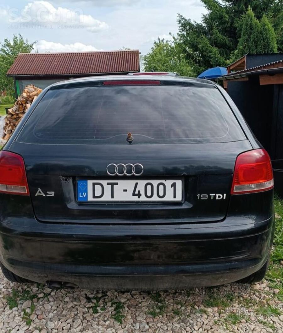 Черный Ауди А3 2004 в Бауска, объемом двигателя 1.90 л и пробегом 392 тыс. км за 1250 €, фото 5 на AUTOMOTO.COM.LV
