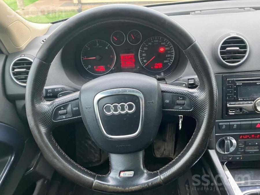 Black Audi A3 2005 in Gulbene, with an engine capacity of 1.90 L and mileage of 433 thousand km for 1900 €, photo 9 on AUTOMOTO.COM.LV