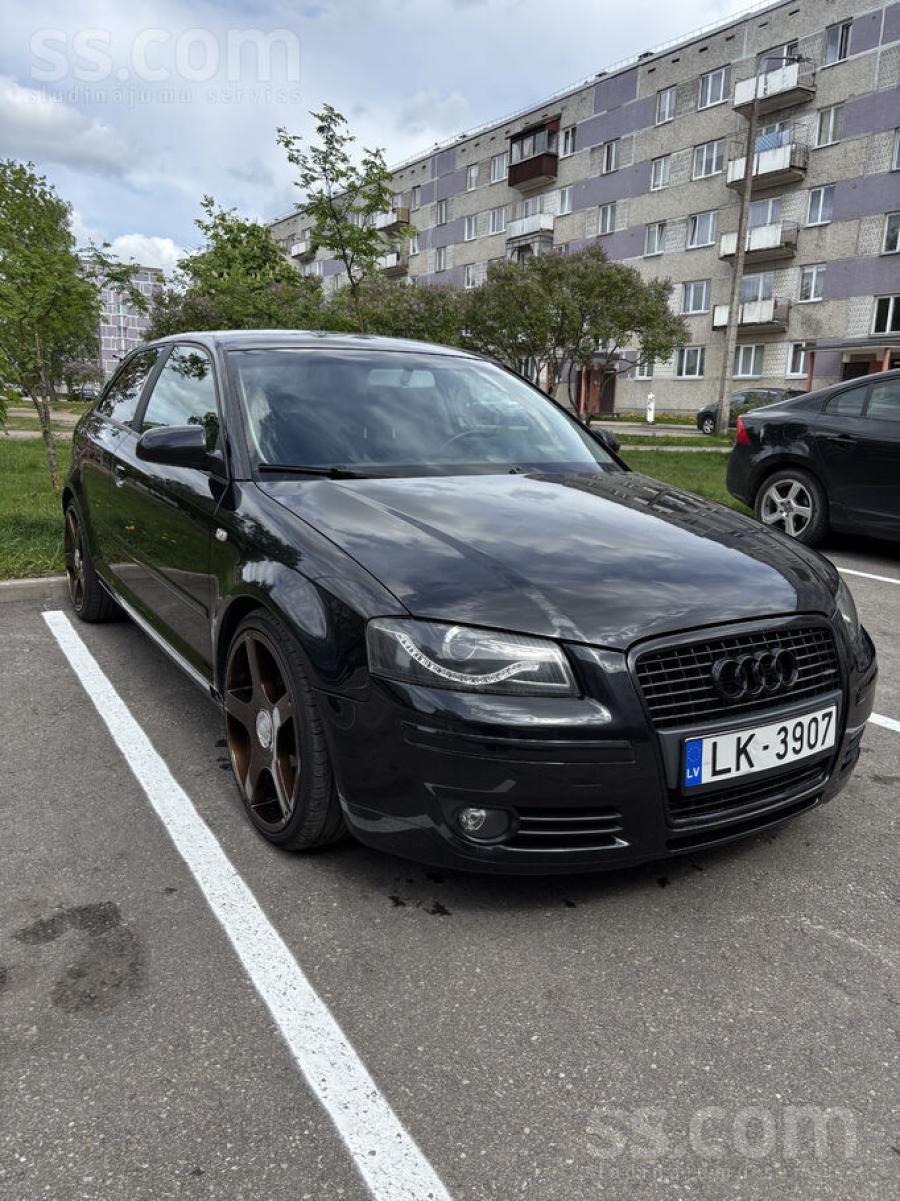 Black Audi A3 2005 in Daugavpils, with an engine capacity of 2.00 L and mileage of 362 thousand km for 2500 €, photo 1 on AUTOMOTO.COM.LV