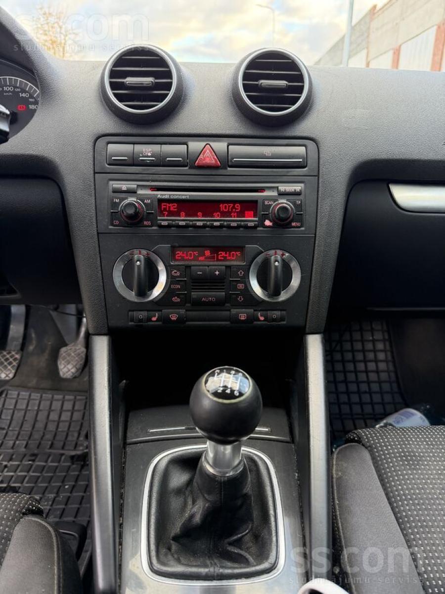 Черный Ауди А3 2005 в Даугавпилс, объемом двигателя 2.00 л и пробегом 362 тыс. км за 2250 €, фото 9 на AUTOMOTO.COM.LV