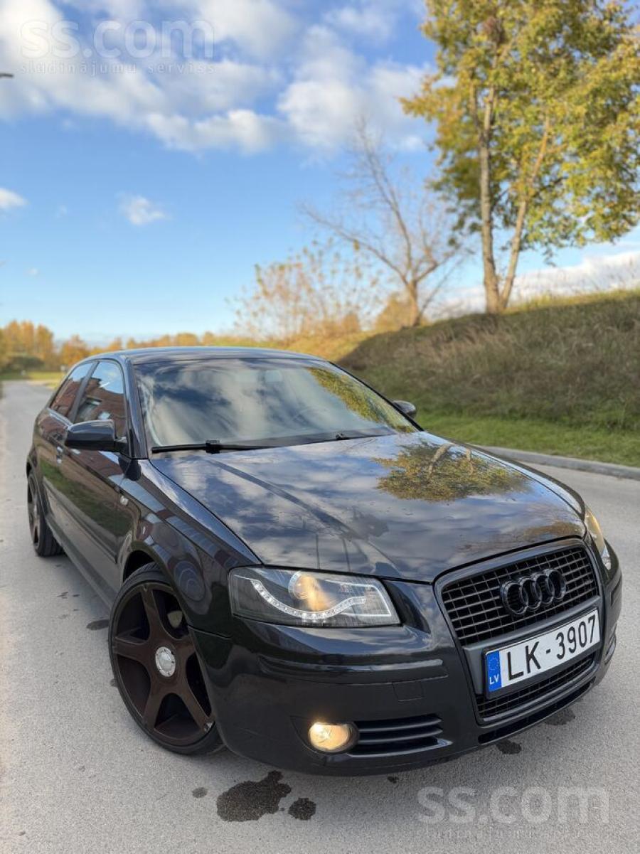 Black Audi A3 2005 in Daugavpils, with an engine capacity of 2.00 L and mileage of 362 thousand km for 2250 €, photo 1 on AUTOMOTO.COM.LV