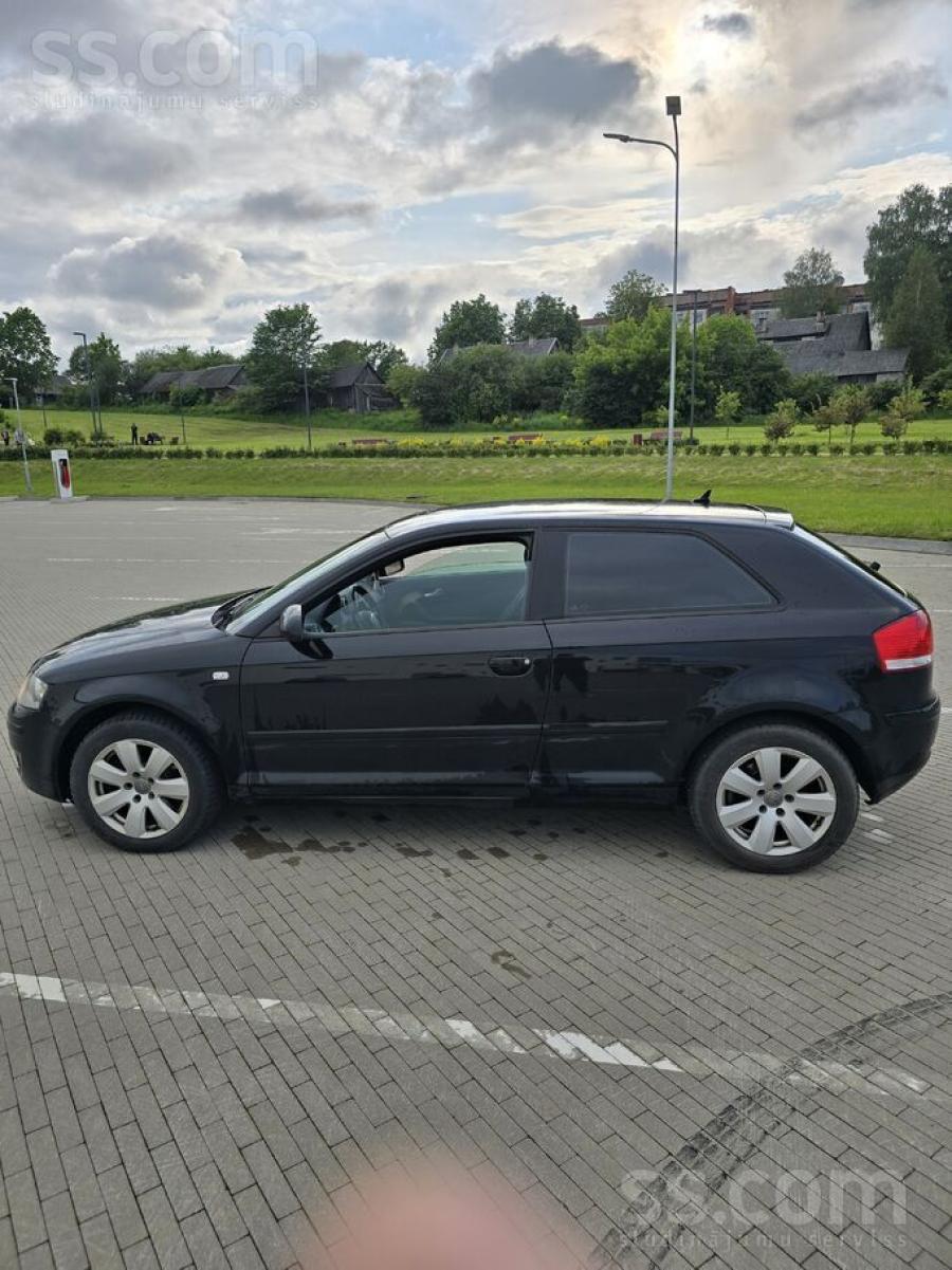 Black Audi A3 2007 in Rezekne, with an engine capacity of 2.00 L and mileage of 256 thousand km for 2800 €, photo 1 on AUTOMOTO.COM.LV
