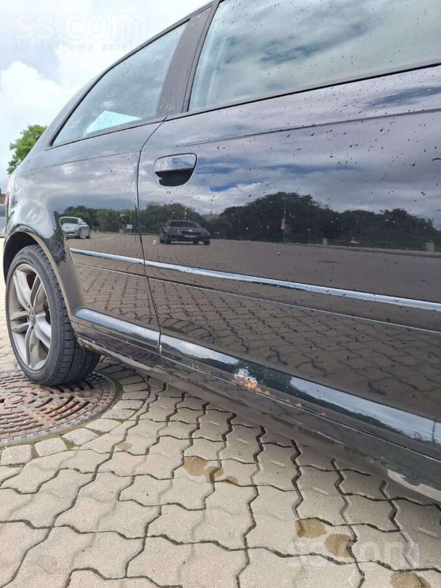 Black Audi A3 2007 in Saldus, with an engine capacity of 1.90 L and mileage of 317 thousand km for 2100 €, photo 8 on AUTOMOTO.COM.LV