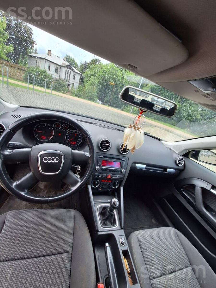 Black Audi A3 2007 in Saldus, with an engine capacity of 1.90 L and mileage of 317 thousand km for 2100 €, photo 14 on AUTOMOTO.COM.LV