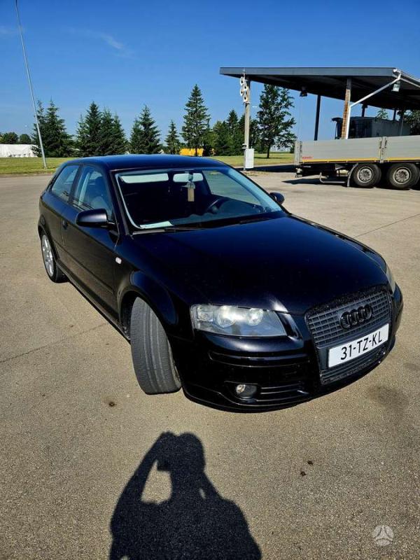 Black Audi A3 2007 in Vilkaviskis, with an engine capacity of 1.60 L and mileage of 374 thousand km for 2199 €, photo 1 on AUTOMOTO.COM.LV