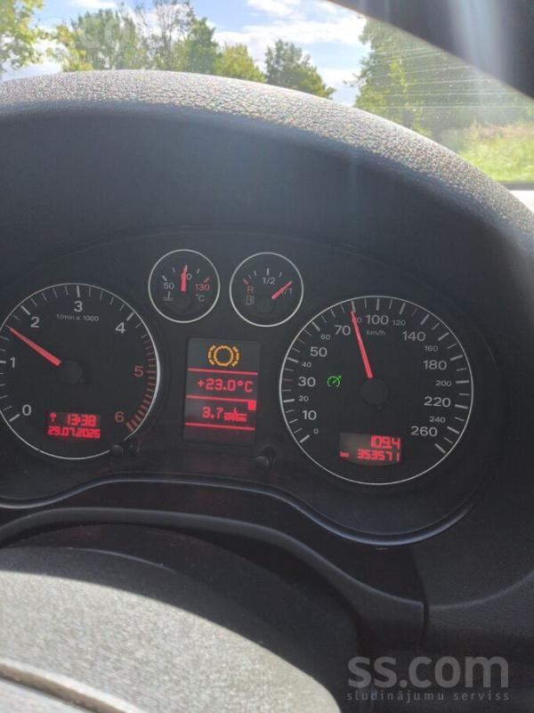 Black Audi A3 2007 in Riga, with an engine capacity of 1.90 L and mileage of 354 thousand km for 2090 €, photo 9 on AUTOMOTO.COM.LV