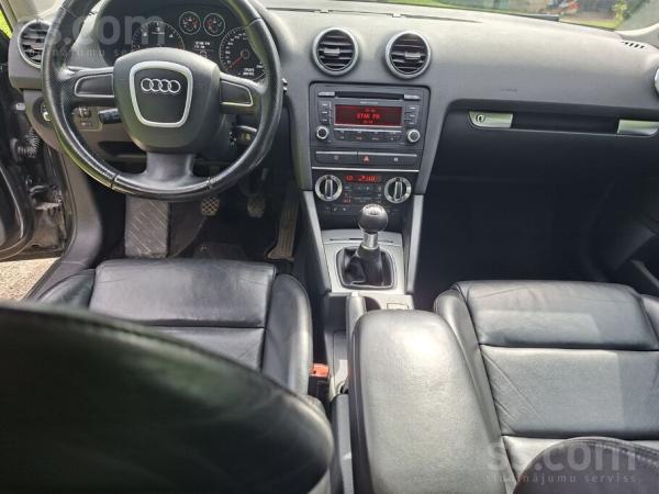 Black Audi A3 2008 in Tukums, with an engine capacity of 1.90 L and mileage of 386 thousand km for 3100 €, photo 8 on AUTOMOTO.COM.LV
